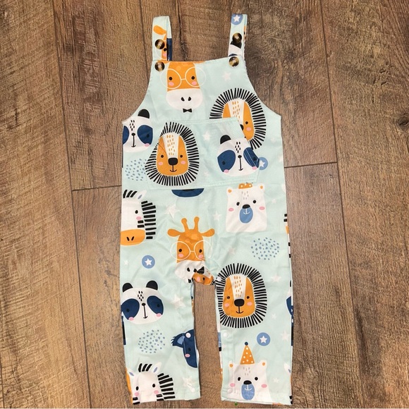 SHEIN | One Pieces | Toddler Boy Zoo Animal Overall Outfit | Poshmark
